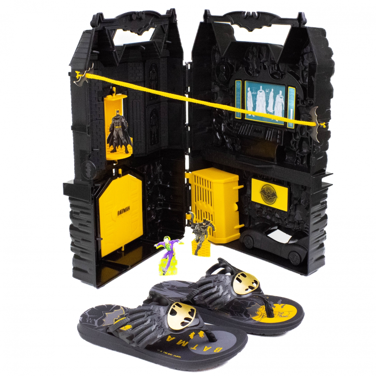 Sandália Infantil Masculina Grendene Batman Batcaverna - Preto/amarelo ...